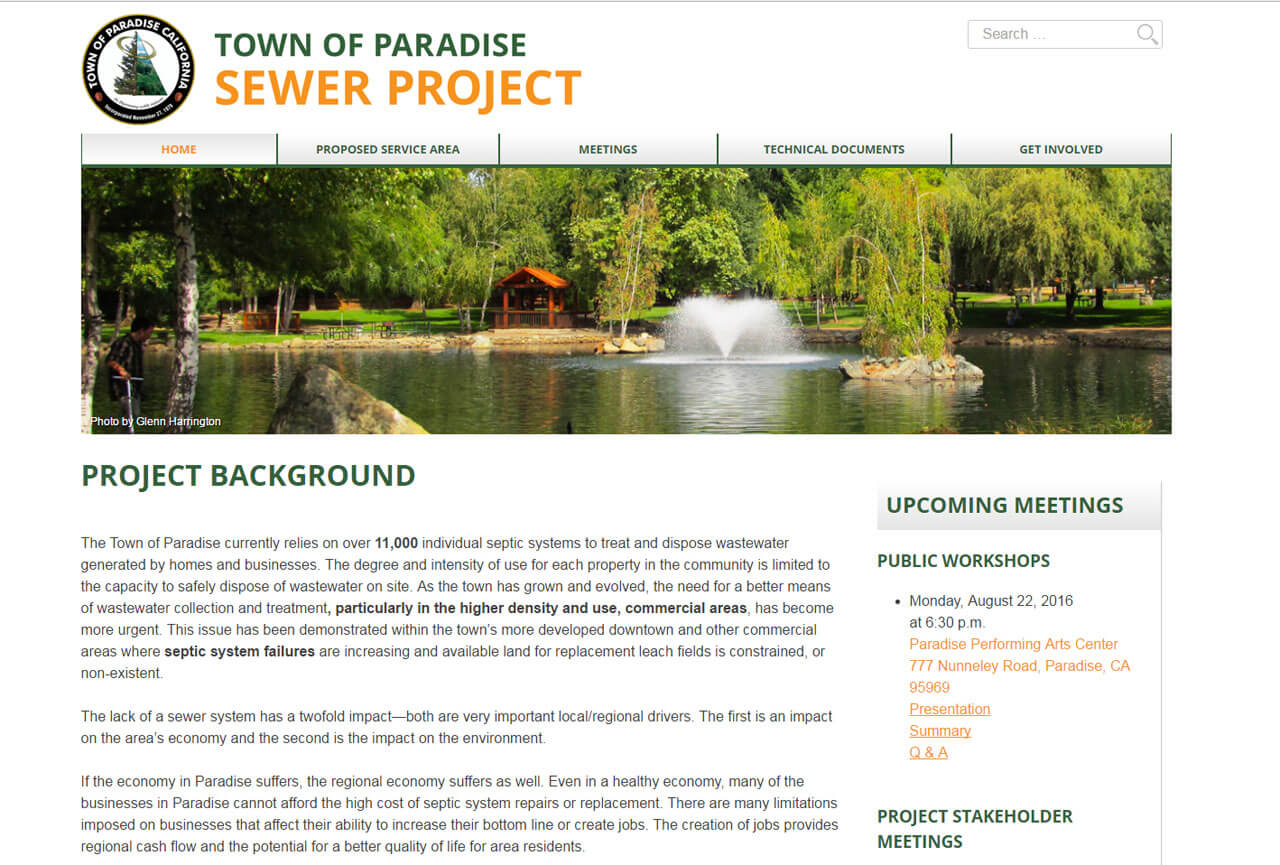 Paradise Sewer Feasibility Study – Bennett Engineering